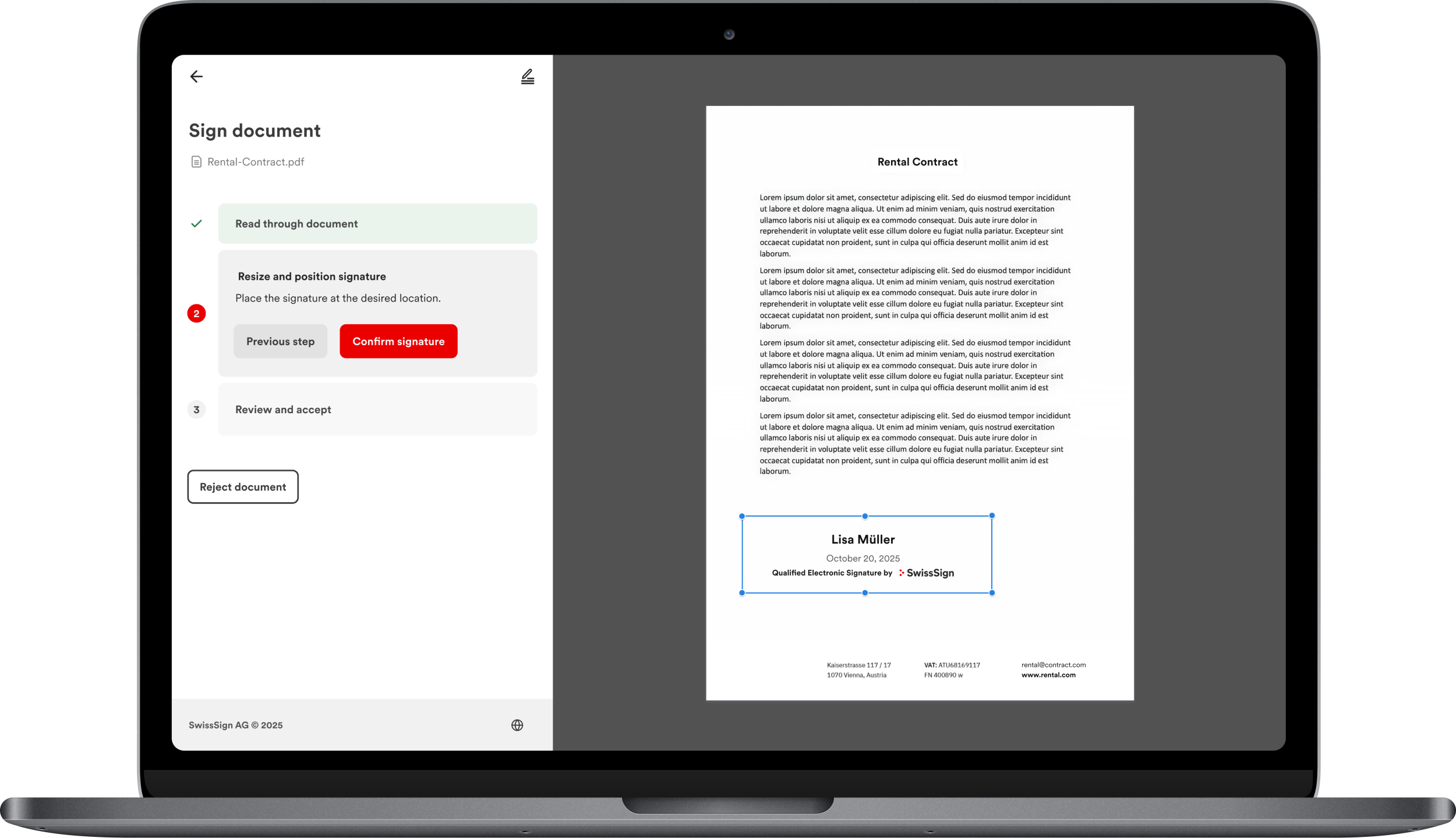 Digital signatures: web service | SwissSign